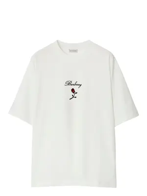 Burberry Rose Cotton T-shirt - White