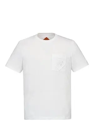 Mcm Essential Logo Pocket T-shirt In Organic Cotton - White