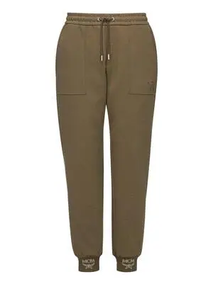 Mcm Essential Logo Ponte Track Pants Khaki