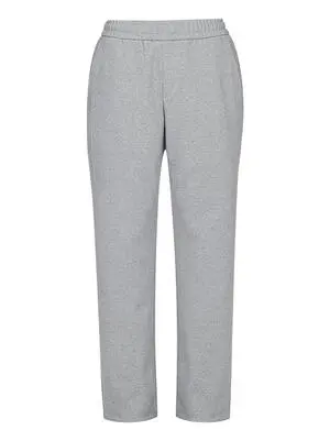 Mcm Essential Logo Ponte Track Pants Melange Grey