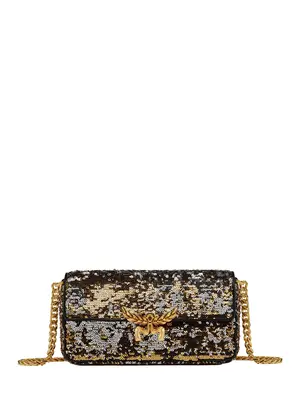 Mcm Himmel Sequin Shoulder Bag - Gold