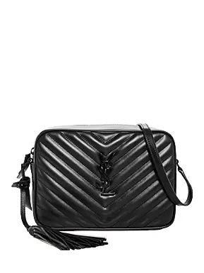Saint Laurent Lou Quilted Leather Bag Black/black