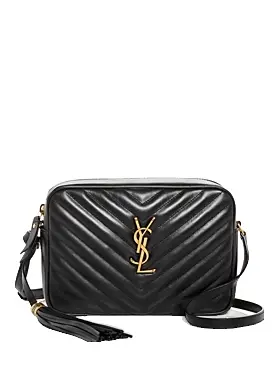 Saint Laurent Lou Quilted Leather Bag Black/gold