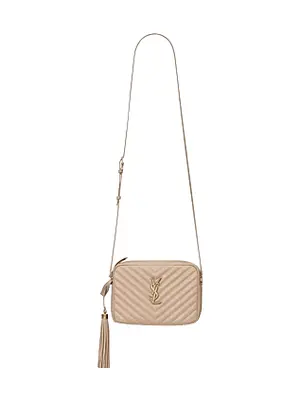 Saint Laurent Lou Quilted Leather Bag Dark Beige