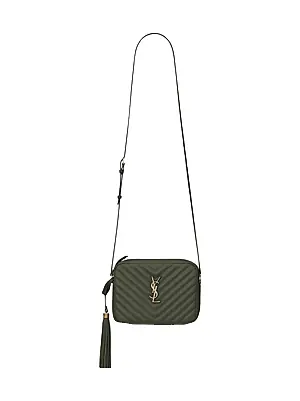 Saint Laurent Lou Quilted Leather Bag Vert Fonce