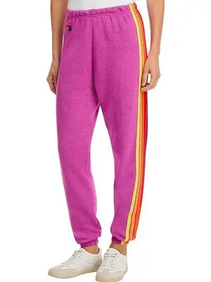 Aviator Nation Aviator Nation Rainbow Stripe Track Pants Magenta/orange/yellow