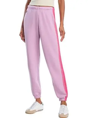 Aviator Nation Aviator Nation Rainbow Stripe Track Pants Mauve/magenta Orange