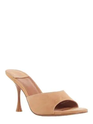 Jeffrey Campbell Agent High Heel Slides - Camel Suede