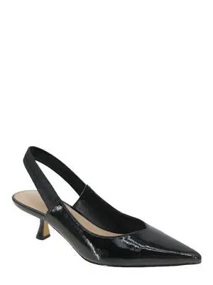 Bcbgmaxazria BCBG Kayla Pointed Toe Kitten Heel Pump Black Patent