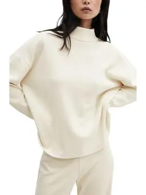 Mango Mock Neck Sweater - Ecru