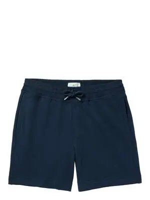Mr P. Straight-leg Cotton-jersey Drawstring Shorts - Blue