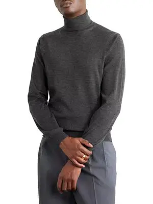 TOM FORD Slim-fit Cashmere And Silk-blend Rollneck Sweater - Gray