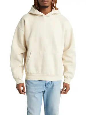 Obey Logo Relaxed Fit Fleece Hoodie Pigment Clay