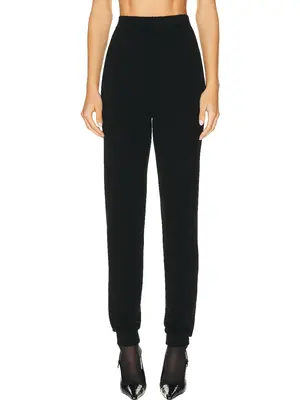 Saint Laurent High Waist Legging In Black - Noir