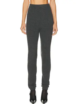Saint Laurent Legging In Grey - Gris Chine Moyen