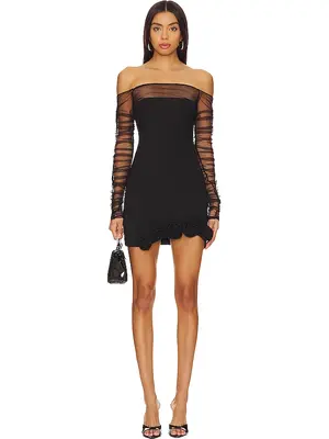 CAMILA COELHO Thais Mini Dress - Black