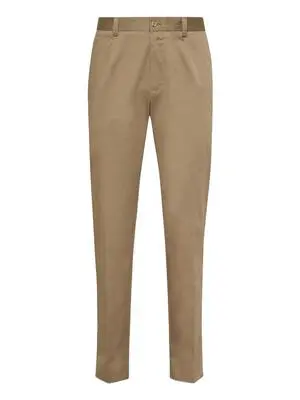Dolce & Gabbana High-rise Cotton-blend Chinos - Beige