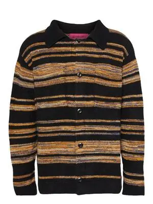THE ELDER STATESMAN Phantom Striped Cashmere And Cotton Shirt - Multicoloured