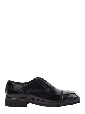 Dolce & Gabbana Leather Oxford Shoes - Black