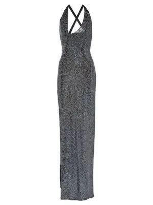 THE SEI Embellished Jersey Gown - Silver