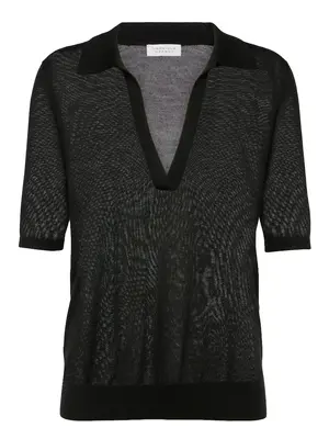 Gabriela Hearst Cashmere And Silk Polo Sweater - Black