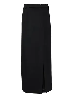 Balenciaga Side-slit Maxi Skirt - Black