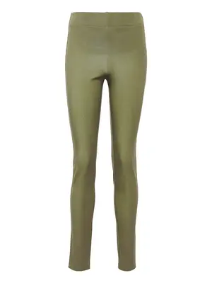 JOSEPH Mid-rise Gabardine Leggings - Green