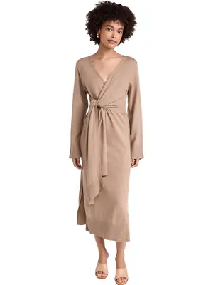 Simkhai Skyla Wrap Dress - Heather Teak