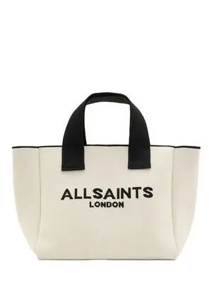 ALLSAINTS AllSaints Mini Izzy Recycled Polyester Tote Desert White