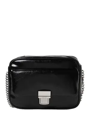 MSGM Synthetic Leather Shoulder Bag - Black