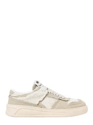 MSGM X Acbc Leather And Repet Sneakers - Beige