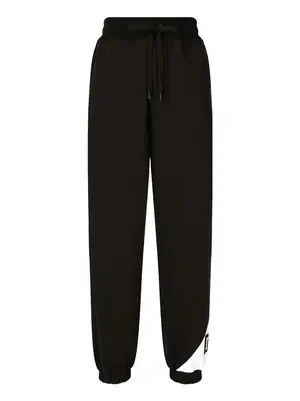 Dolce & Gabbana Logo Cotton Track Pants - Black