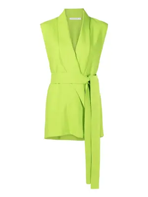 LENNY NIEMEYER Pleated Sleeveless Kimono - Green