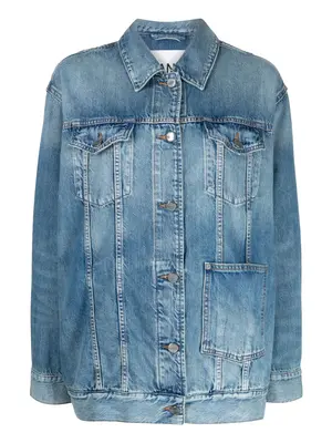 GANNI Organic Cotton-blend Denim Jacket - Blue