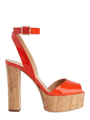 GIUSEPPE ZANOTTI 120mm Betty Platform Sandals - Orange