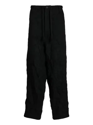 Yohji Yamamoto Wool-blend Trousers - Black