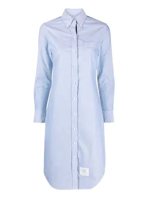 Thom Browne Oxford Cotton Shirtdress - Blue
