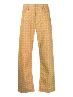 Nanushka Monogram-print Trousers - Neutrals