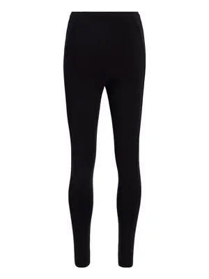 Another Tomorrow Seam-detail High-waisted Leggings - Black