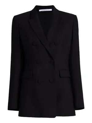 ANOTHER TOMORROW Another Tomorrow Double-Breasted Merino Wool Blazer