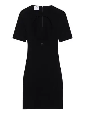 COURREGES Cut-out Knitted Minidress - Black