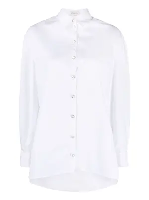 Sonia Rykiel Paris Crystal-buttons Poplin Shirt - White
