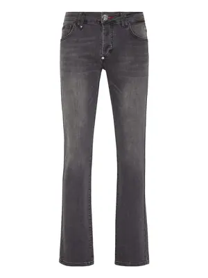 Philipp Plein Supreme Iconic Straight-leg Jeans - Grey