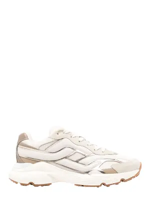TOD'S Panelled Leather Sneakers - Neutrals