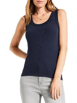 NIC+ZOE Perfect Knit Sleeveless Top Dark Indigo