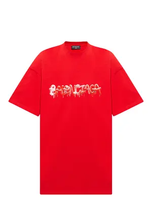 Balenciaga Oversized T-shirt - Red