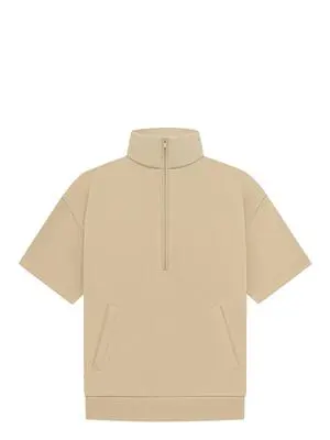 Fear Of God Half Zip 3/4 Sleeve Shirt 'sand - Tan