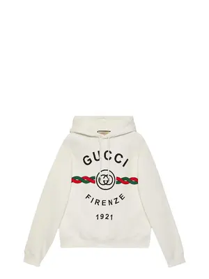 Gucci Firenze 1921 Hooded Sweatshirt - White