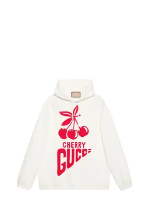 Gucci Printed Hoodie - Cream