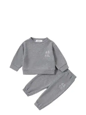 ASHMI & CO. Ashmi & Co. Sweatshirt And Sweatpants Set Gray